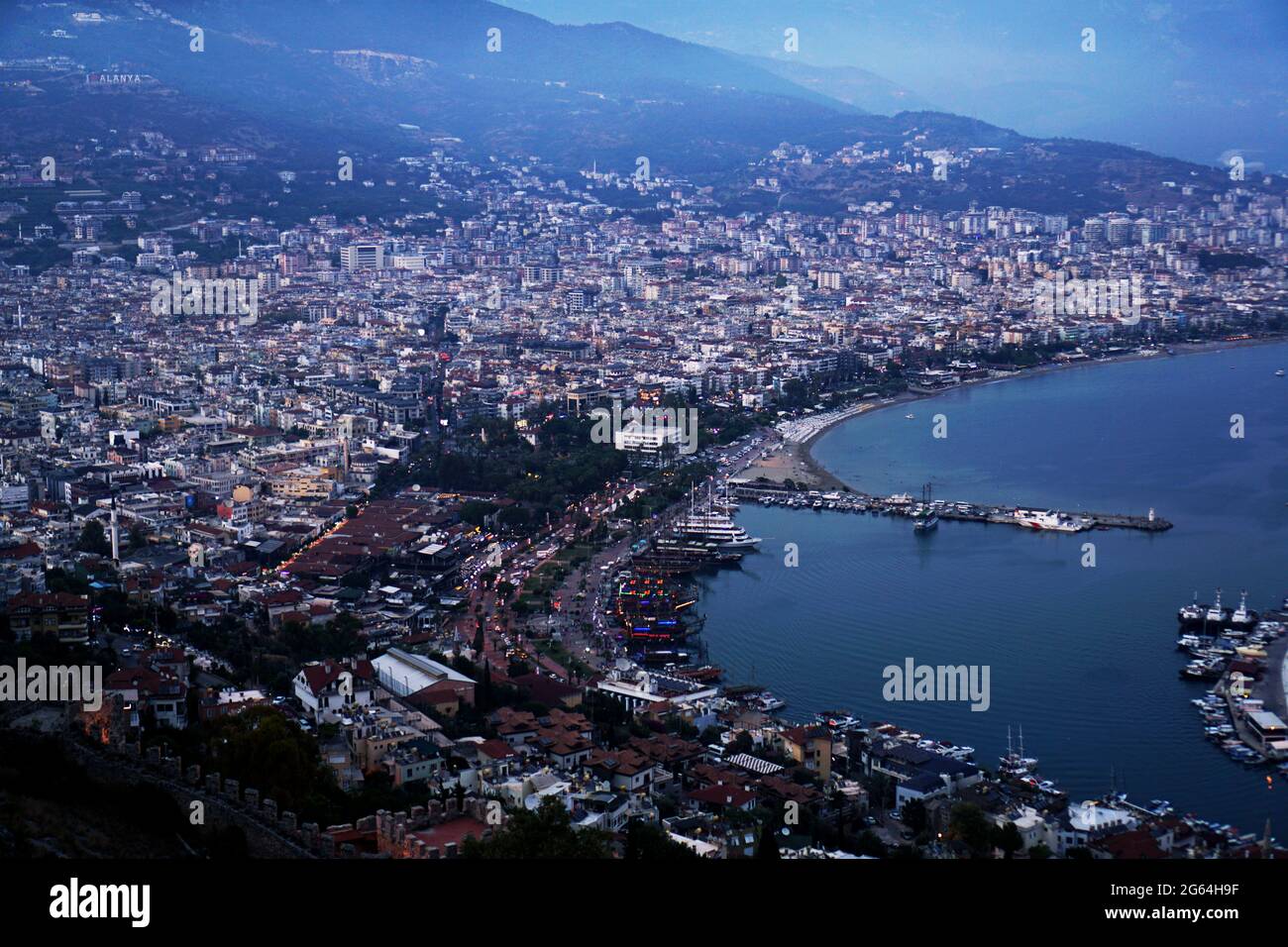 Night street view antalya city hi-res stock photography and images - Alamy