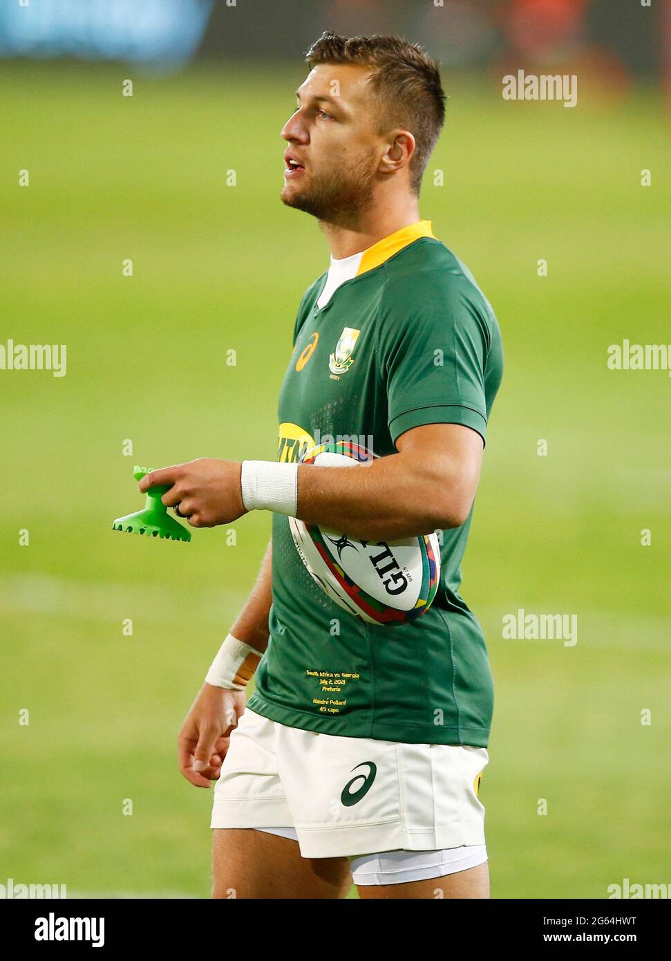 South Africa's Handre Pollard during the Summer International test ...