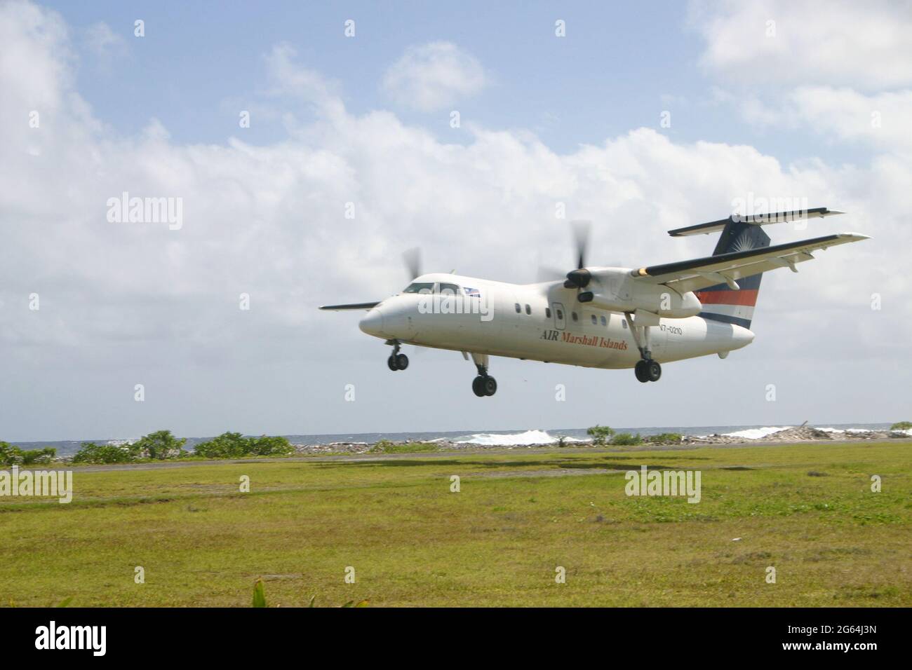 Jaluit atoll, Marshall Islands - Air Marshall Islands in flight Stock ...