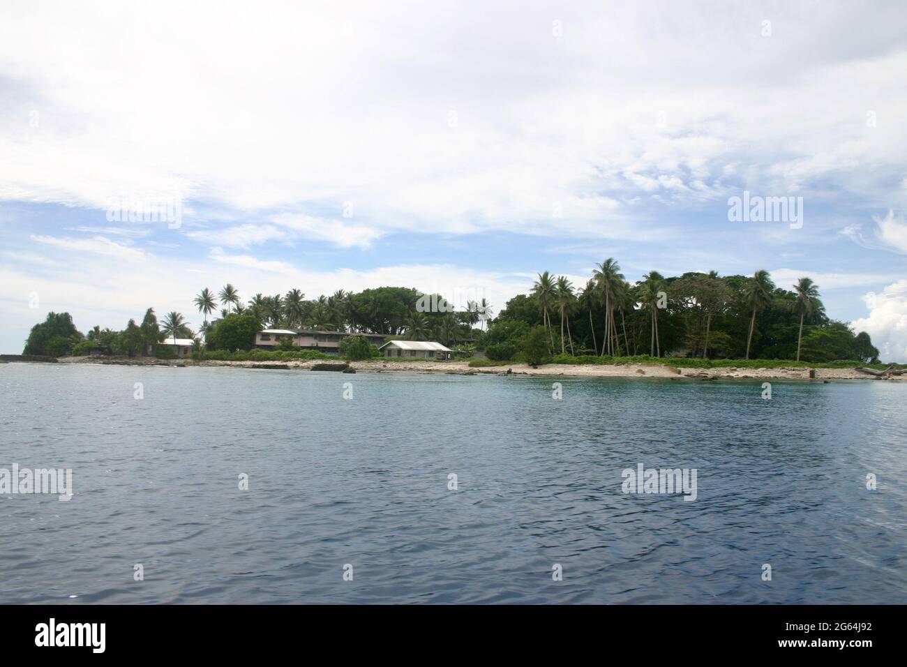 Jaluit atoll, Marshall Islands - Northern tip of Jabor island seen from ...