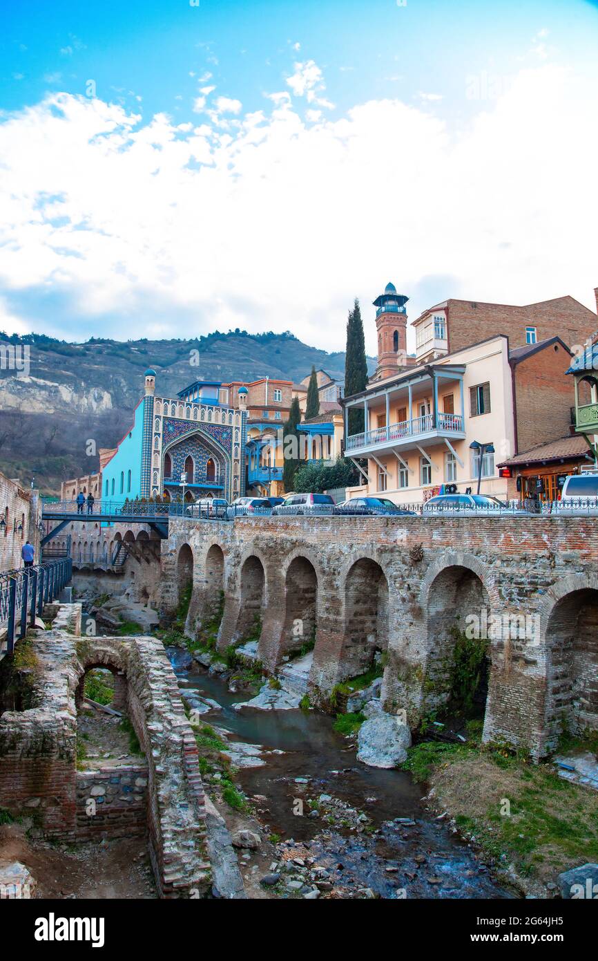 Georgian sulphur bath famous ancient beutiful decorated building Stock ...