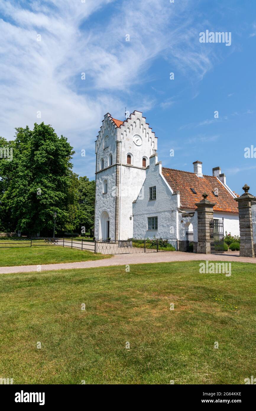 Hoor, Sweden - 19 June, 2021: the old church at Bosjokloster nunnery in ...