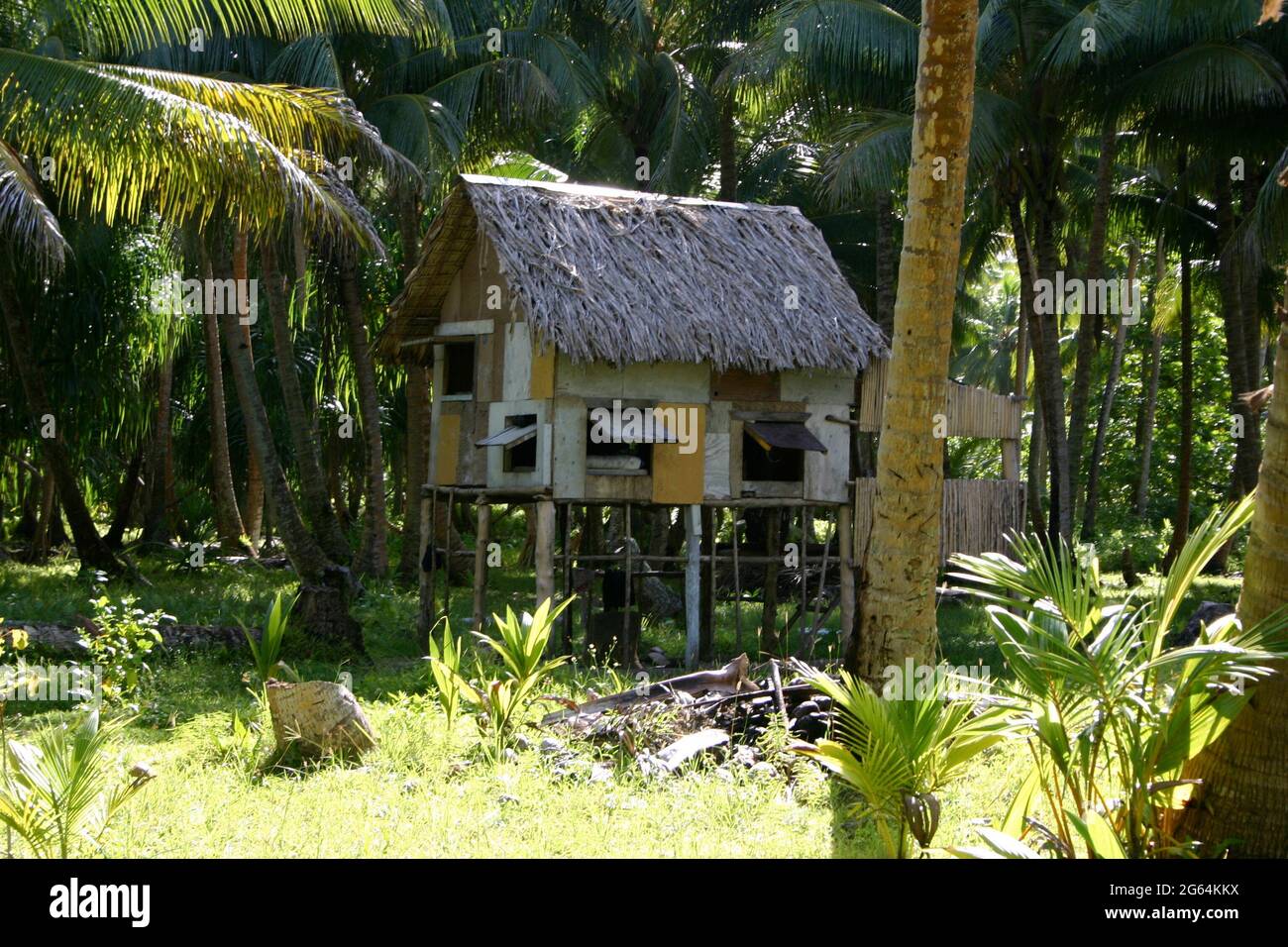 Jaluit atoll, Marshall Islands - A traditional house on stilts Stock ...