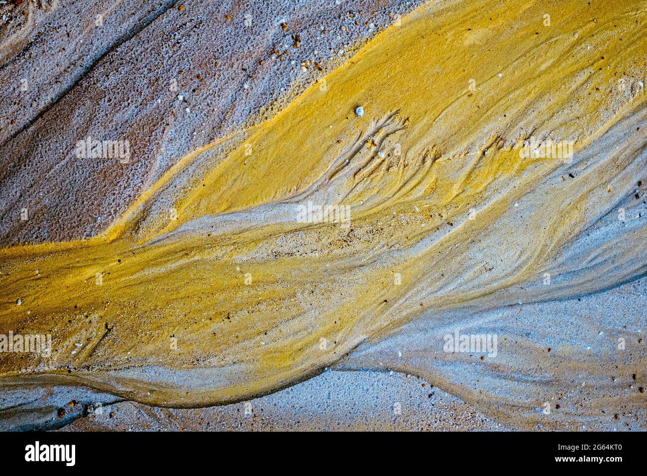 Abstract color sand texture at kaolin mine Stock Photo - Alamy