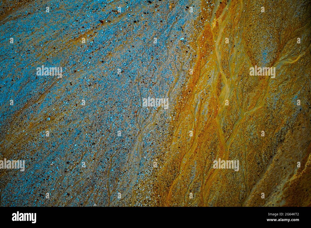 Abstract color sand texture at kaolin mine Stock Photo - Alamy