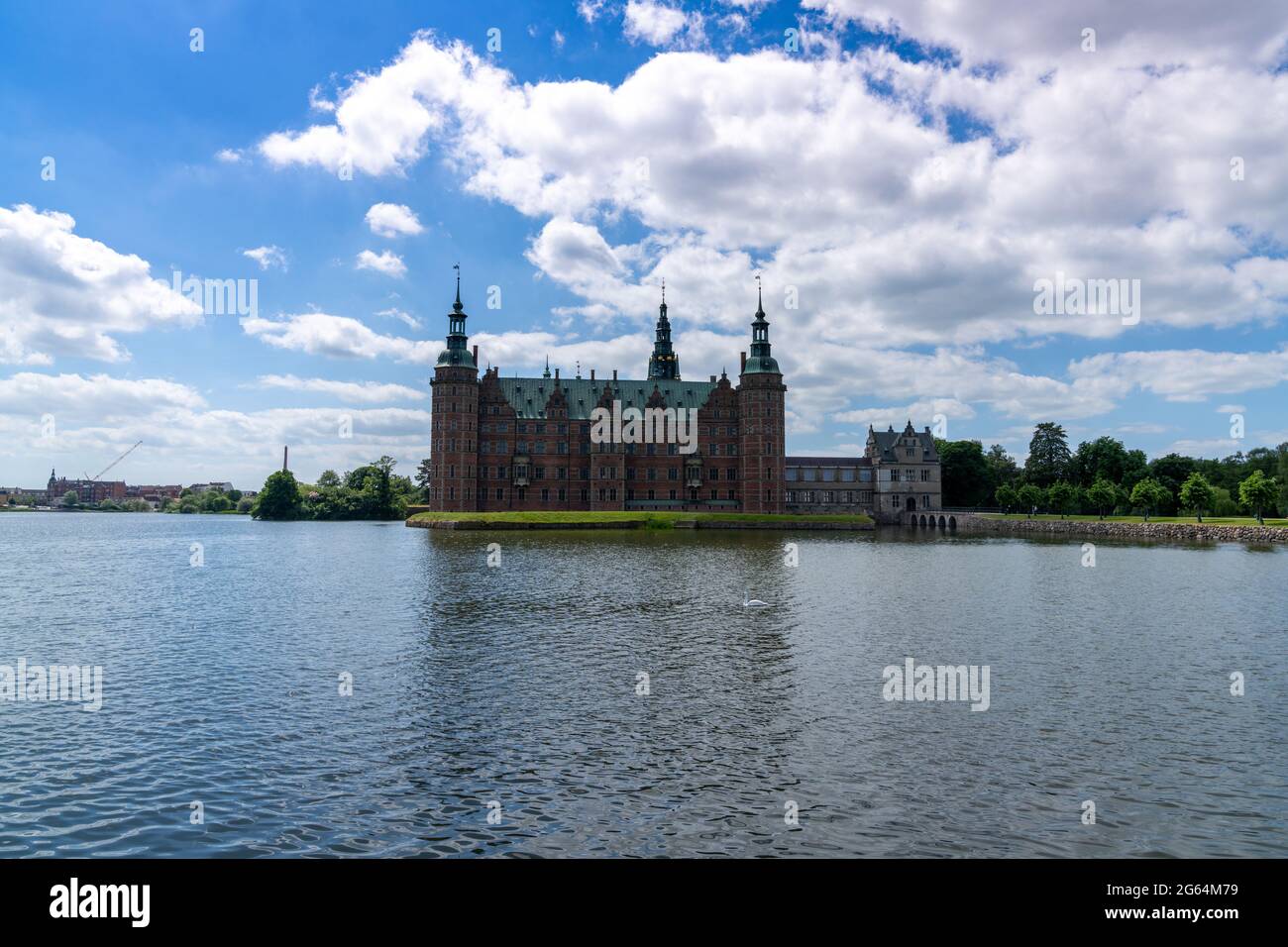 Hillerod, Denmark - 16 June, 2021: view of the Frederiksborg Castle in ...