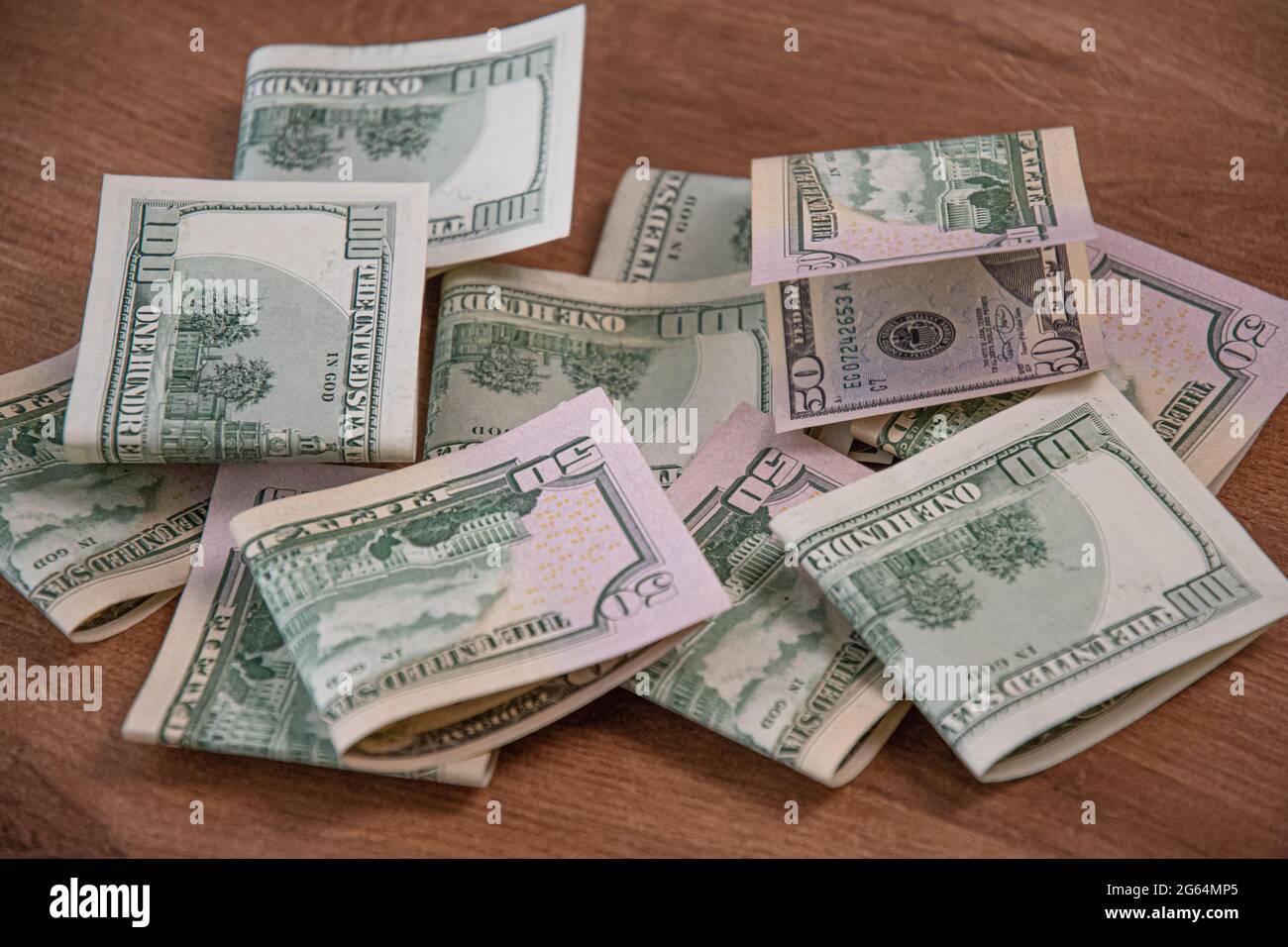 Stack 50 dollar bills hi-res stock photography and images - Alamy