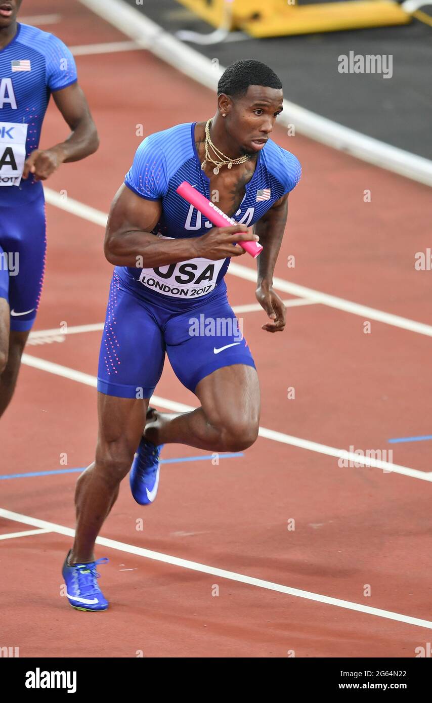 USA Team: Gil Roberts. 4x400 Men's relay Final. IAAF World ...