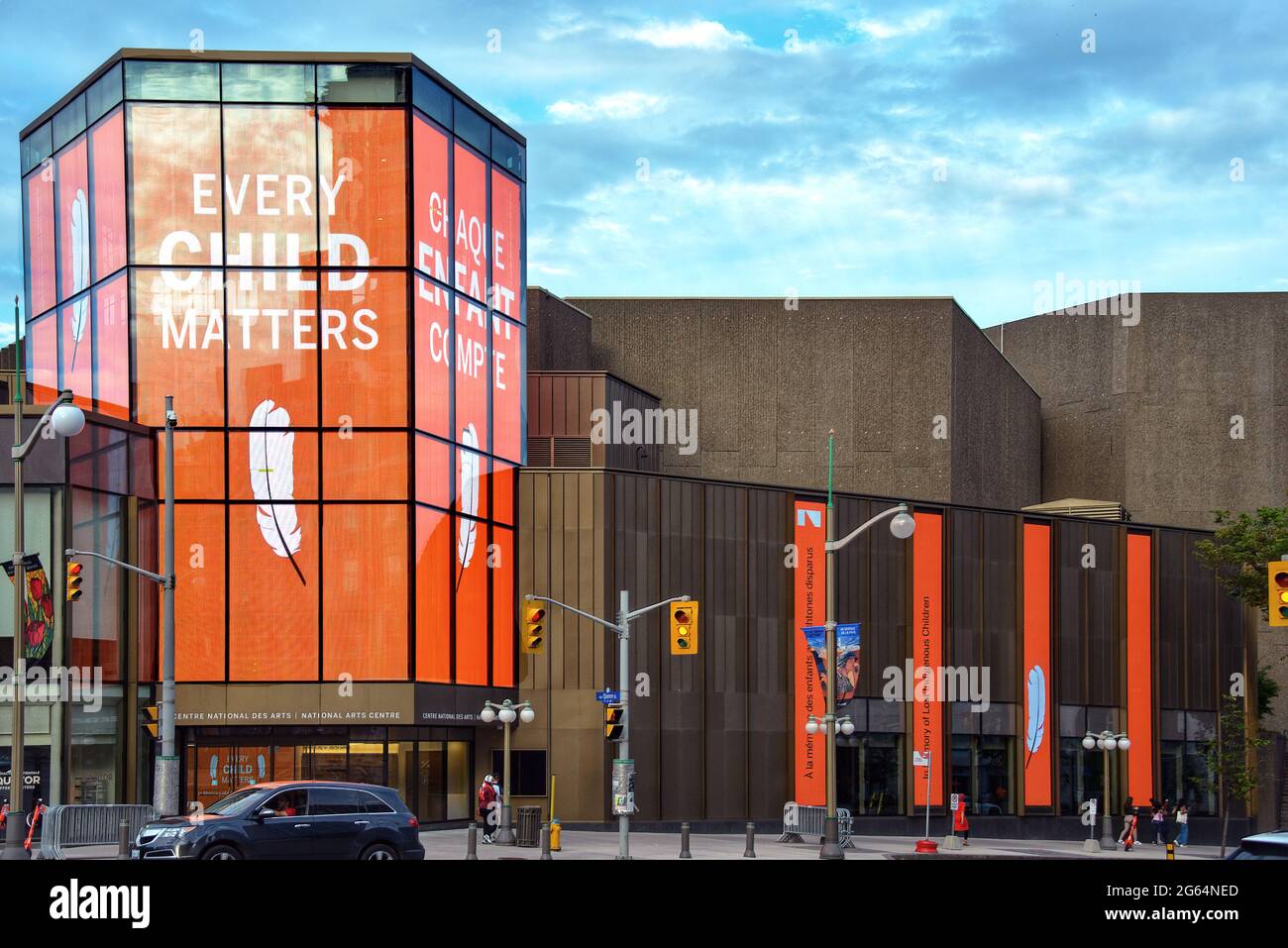 Ottawa, Canada - July 1, 2021: The National Arts Centre displays a ...
