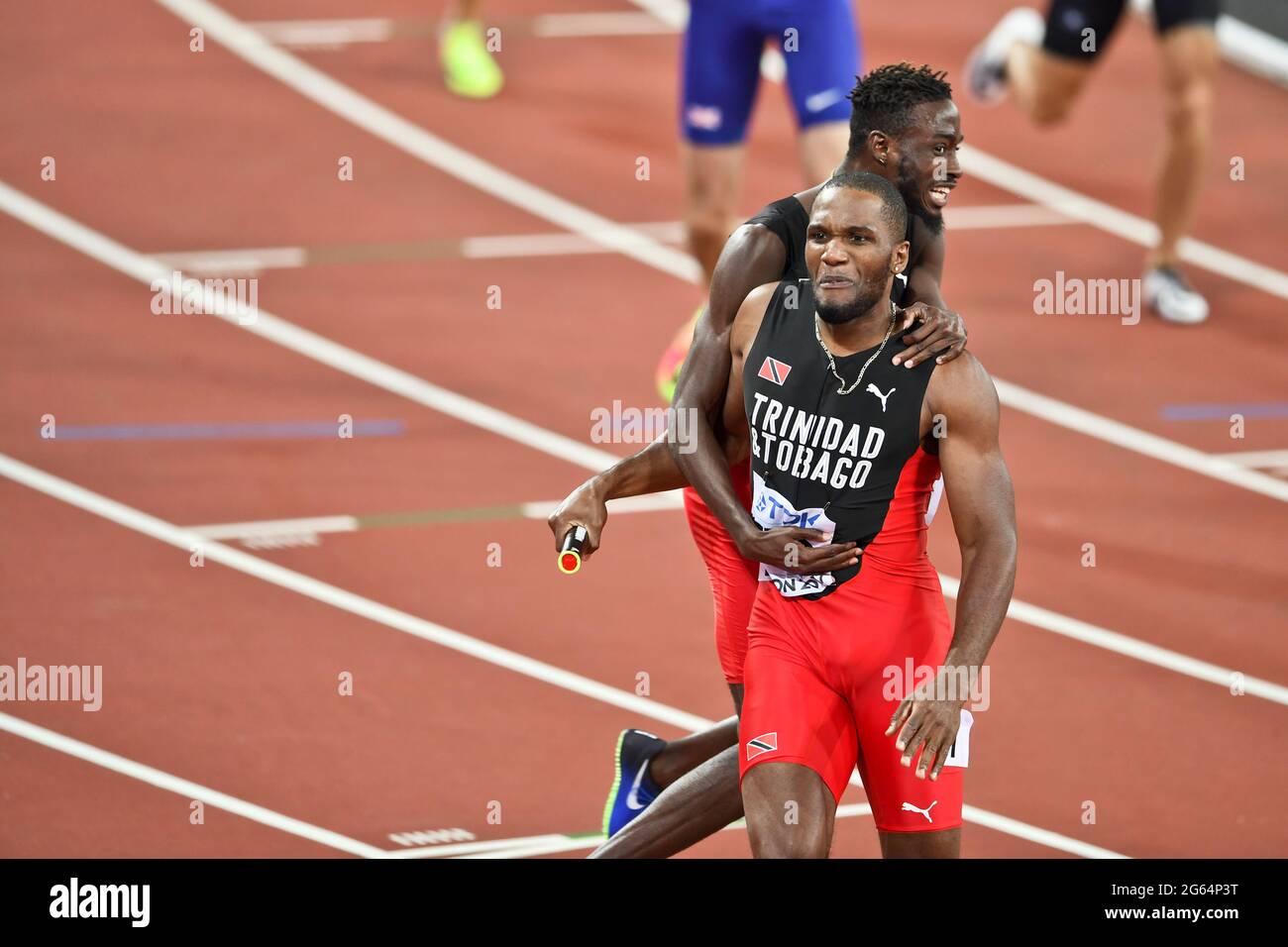 Lalonde Gordon, Jereem Richards (Trinidad & Tobago, Gold Medal). 4x400 ...