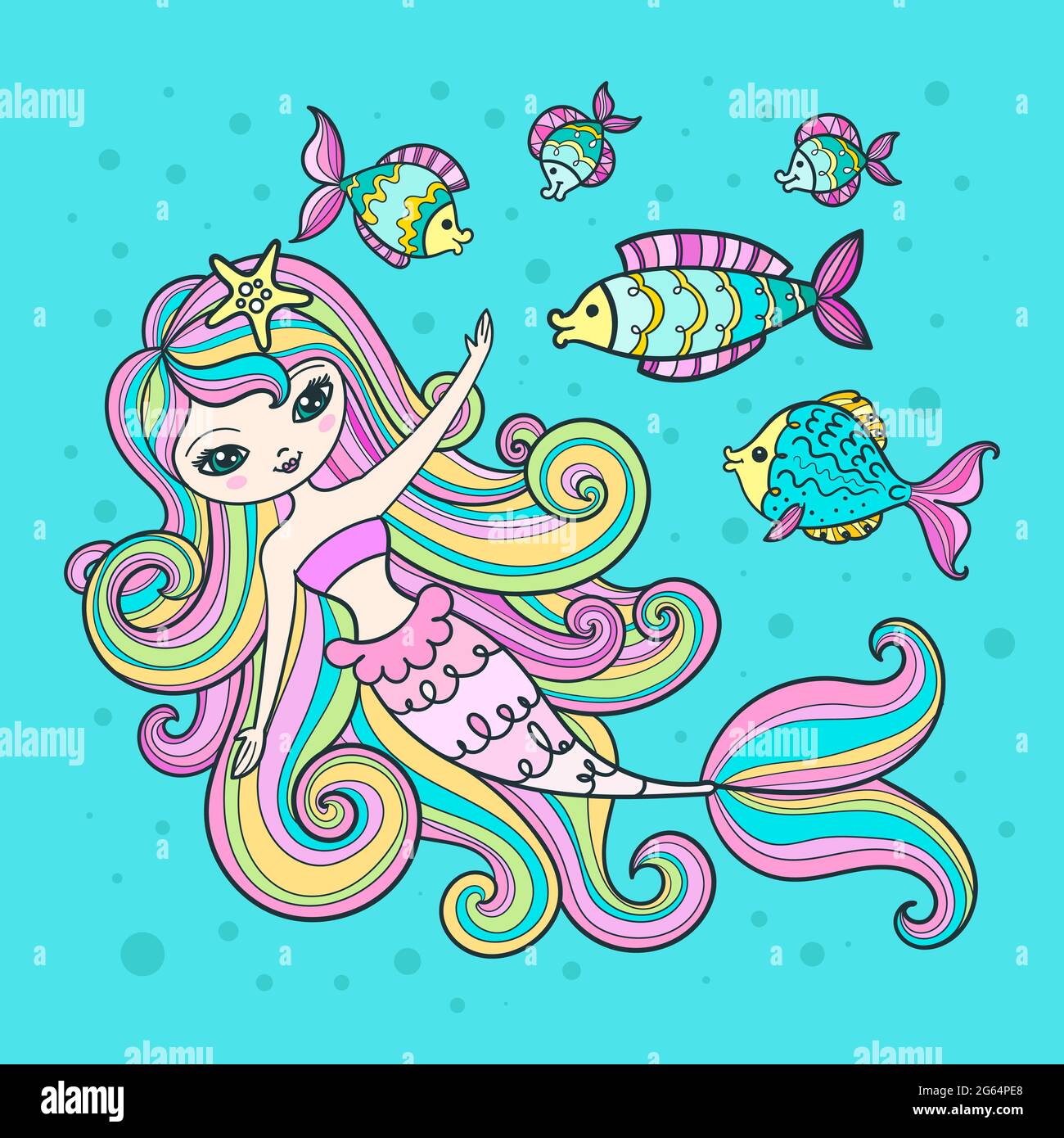 Pretty Mermaids Drawings For Kids