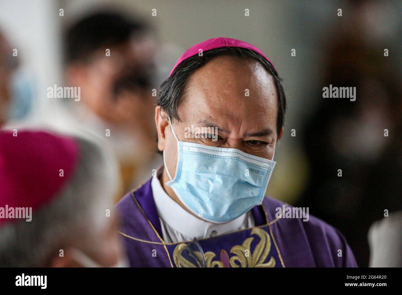 Catholic bishop Pablo Virgilio David attends the last mass for former ...