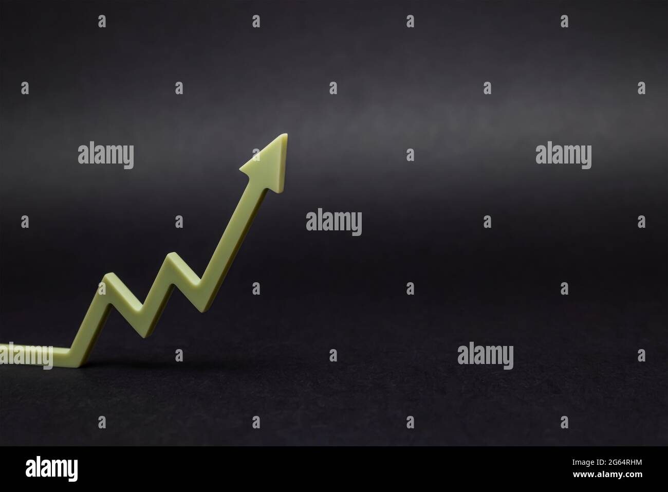 An uptrend, increased sales, or increased value. graphic arrows ...