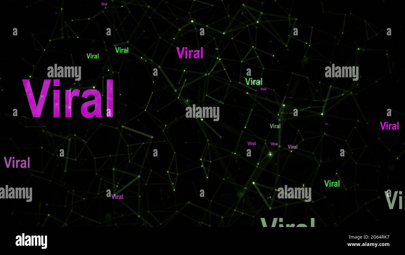 Viral text against network background Stock Photo - Alamy