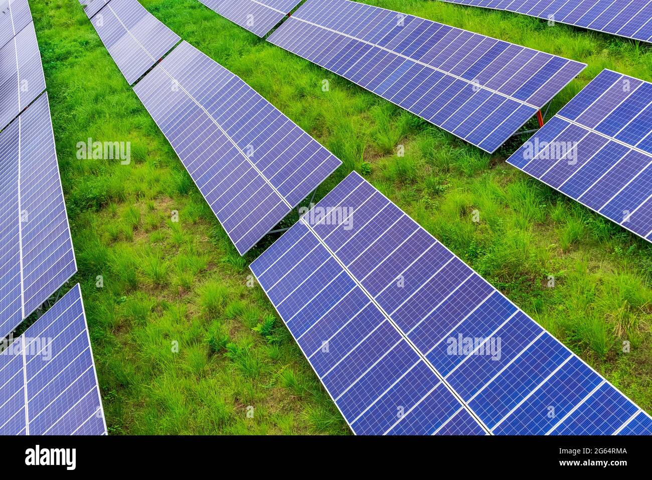 Rows of Photovoltaic Panels at a Solar farm in Nepal Stock Photo - Alamy