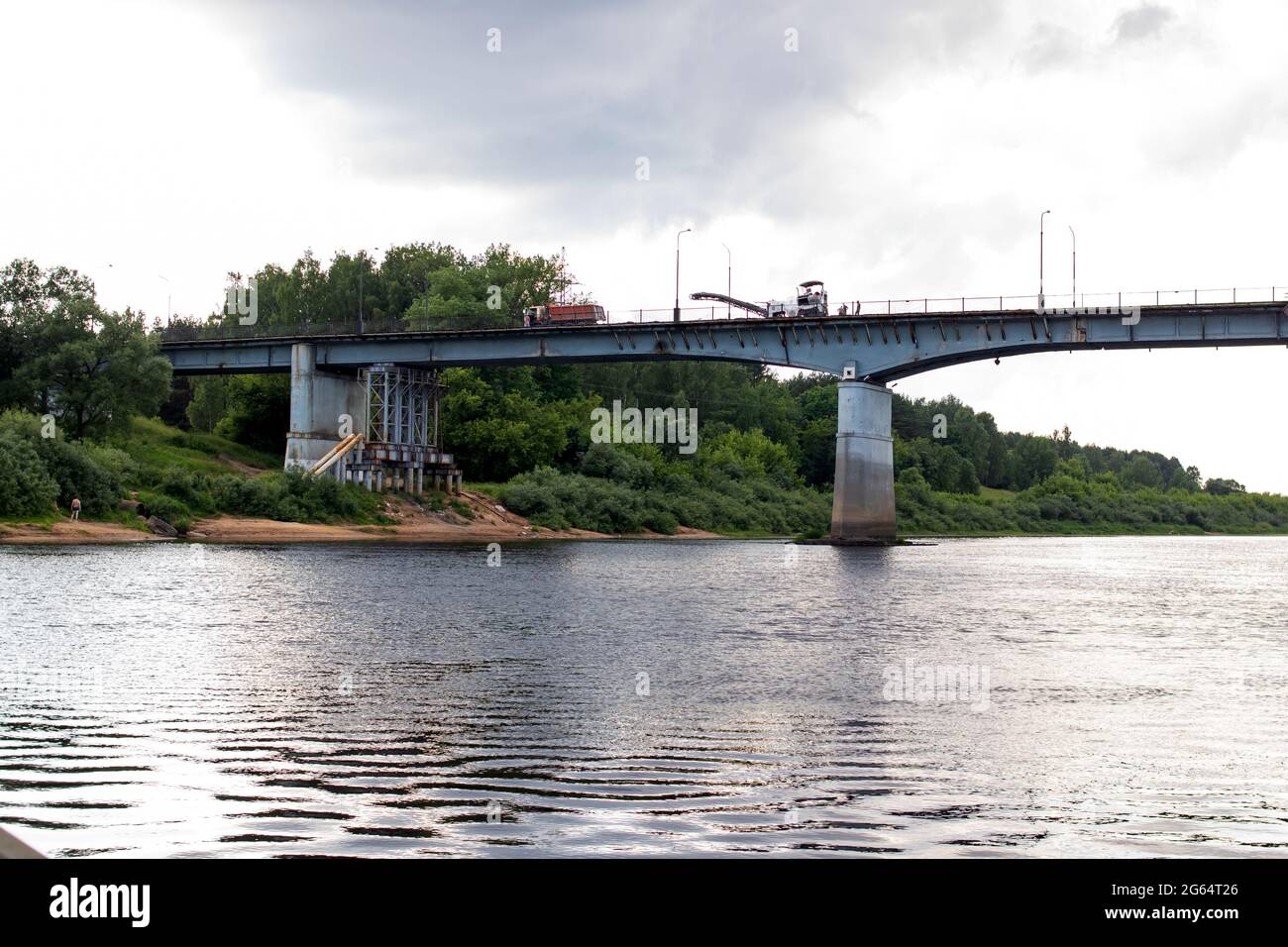 BELARUS, NOVOPOLOTSK - 02 JULE, 2021: Construction machinery on the ...