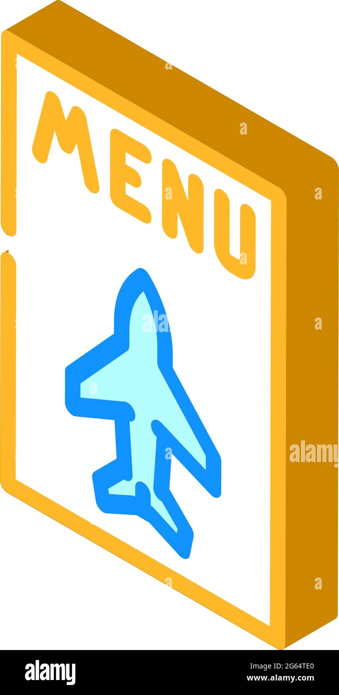 menu airline food isometric icon vector illustration Stock Vector Image ...