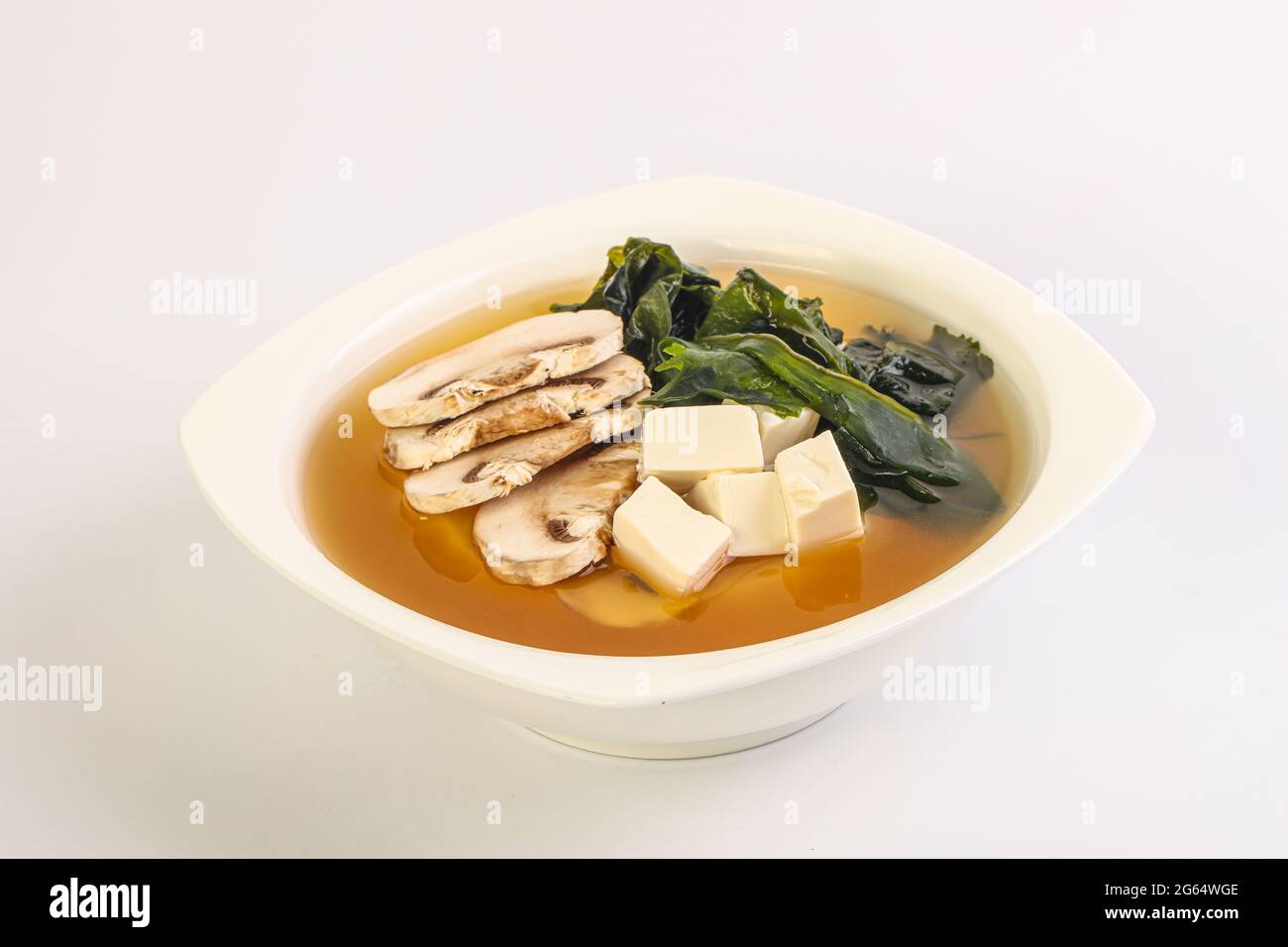 Japanese traditional miso soup with tofu and wakame Stock Photo - Alamy