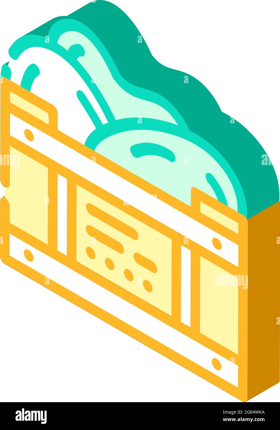 box container with mango isometric icon vector illustration Stock ...