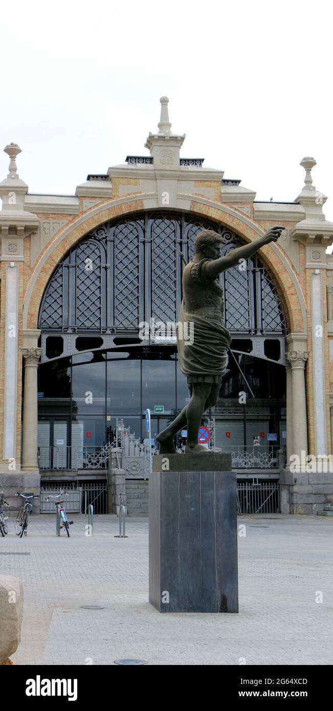 Copy of a bronze statue given as a gift by Mussolini in 1940 of Gaius ...