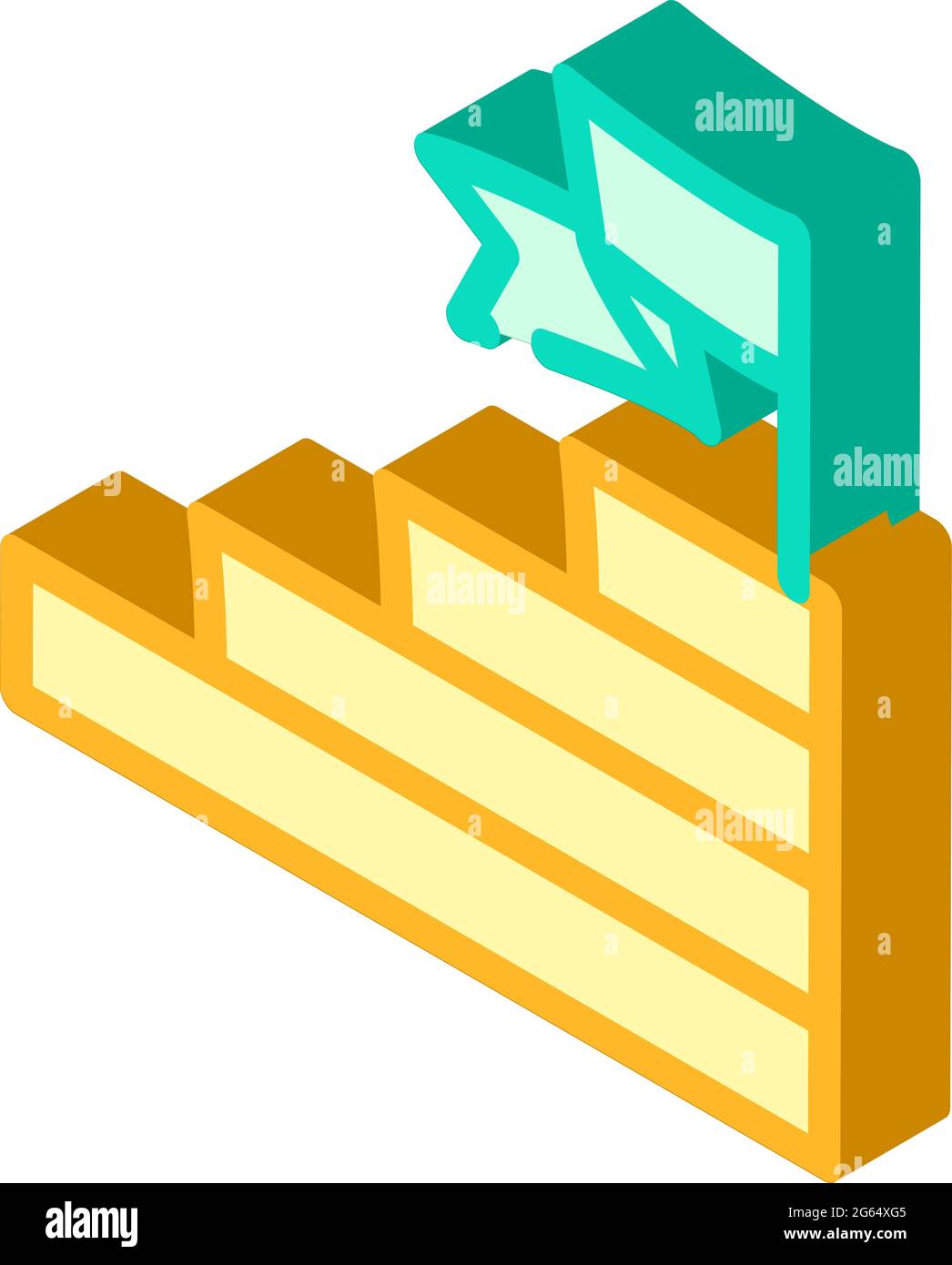 goal achievement isometric icon vector illustration sign Stock Vector ...