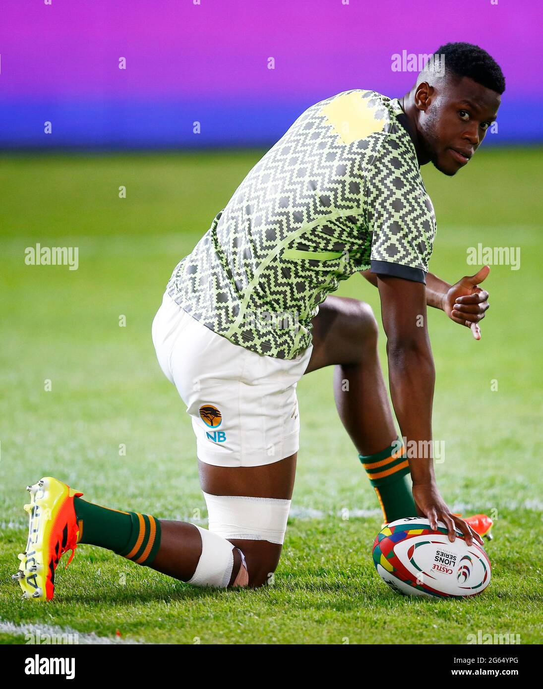 South Africa's Aphelele Fassi before the Summer International test ...