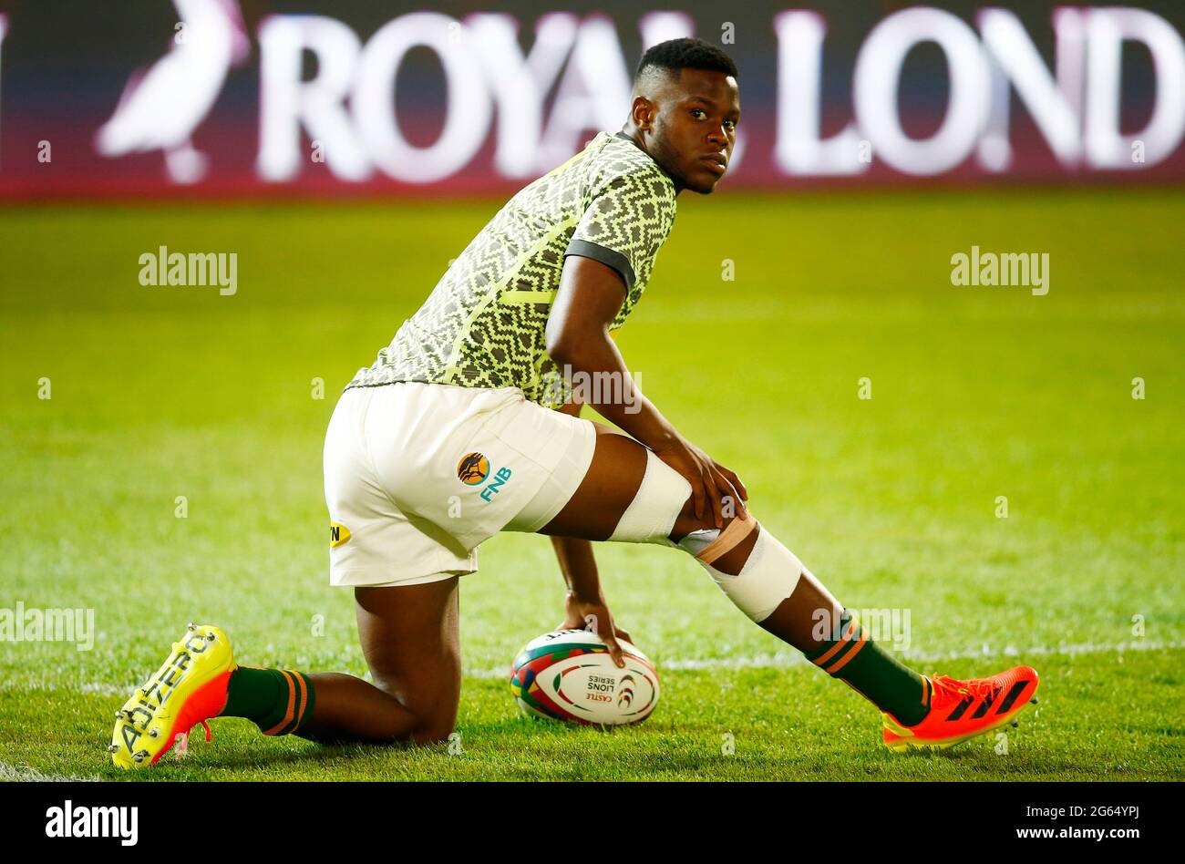 South Africa's Aphelele Fassi before the Summer International test ...