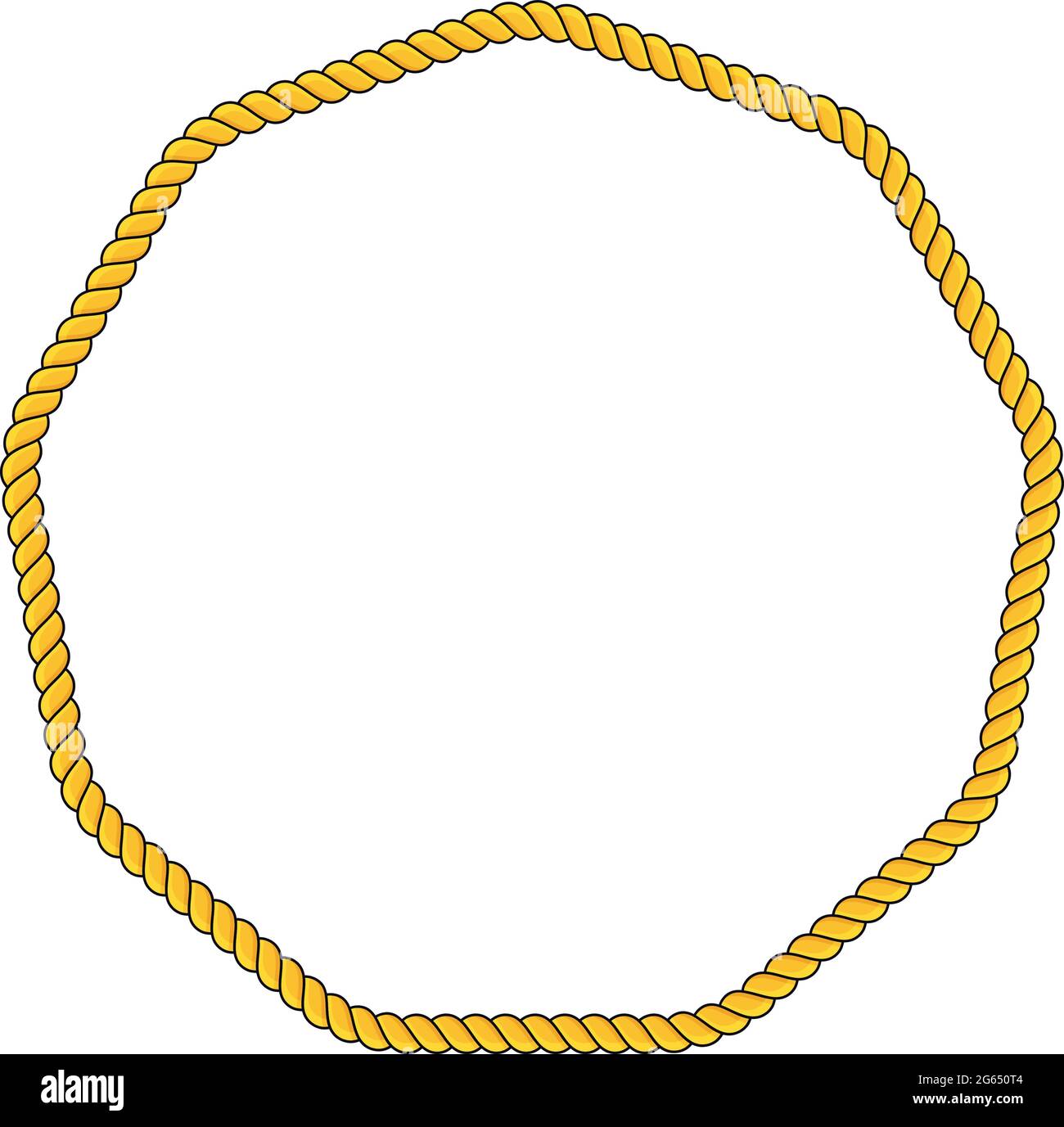 Collection of round outline decorative rope border frames Stock Vector ...
