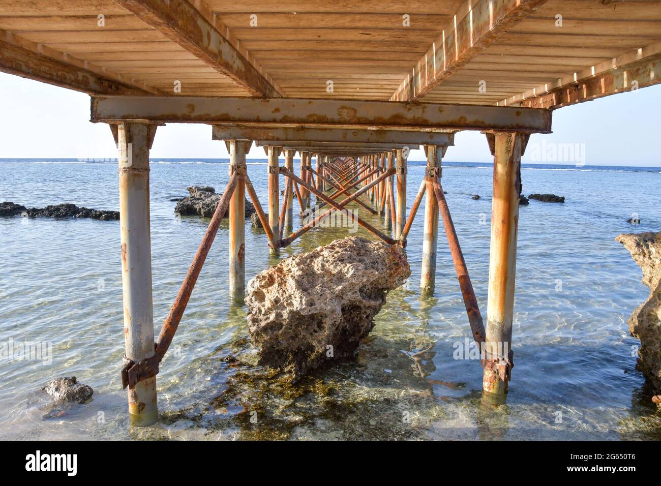 View from under the long pier Stock Photo - Alamy