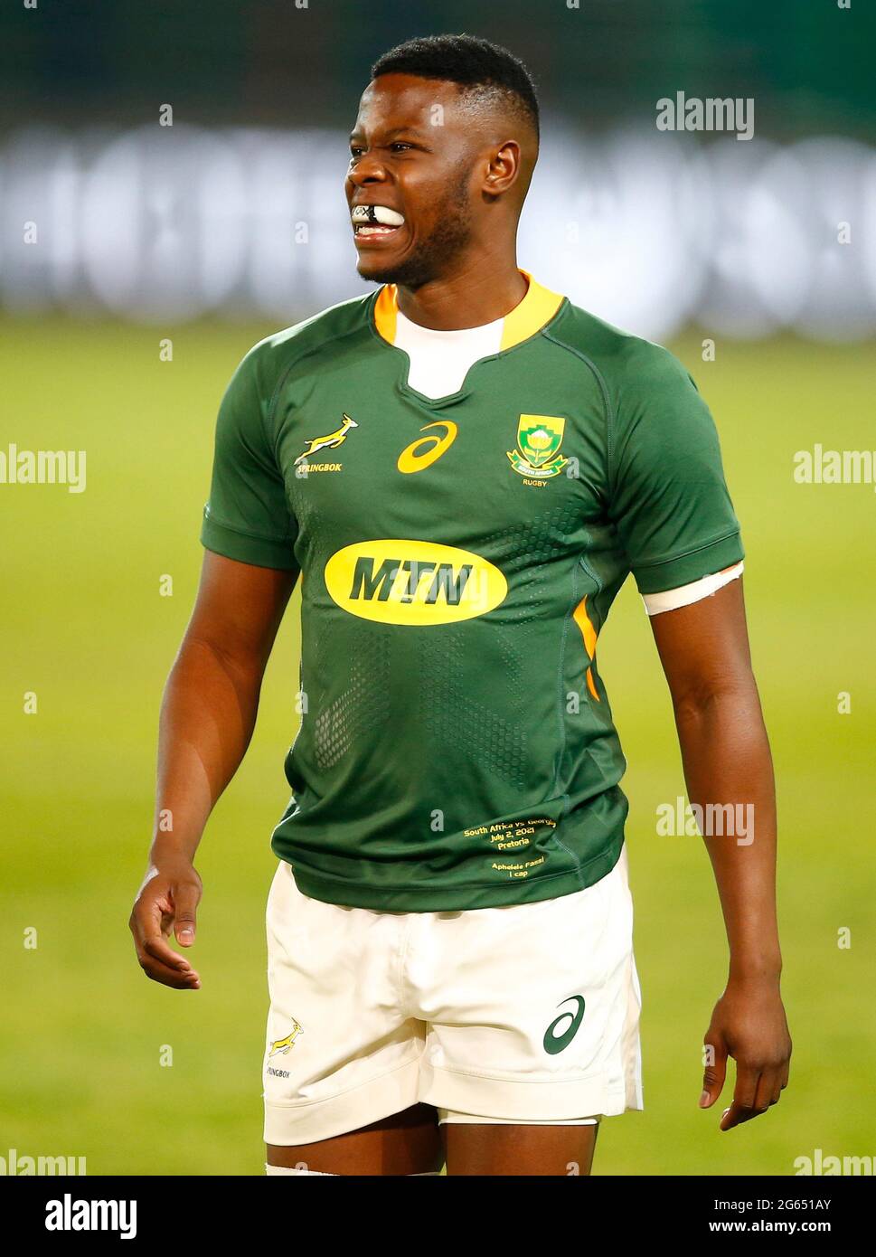 South Africas Aphelele Fassi During The Summer International Test Match At The Loftus Versfeld