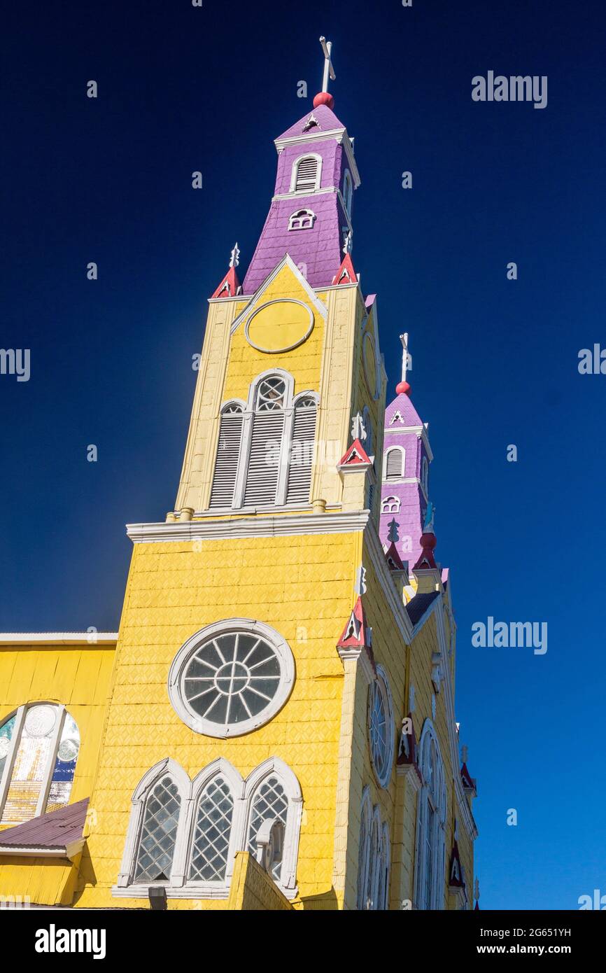 San Francisco church in Castro, Chiloe island, Chile Stock Photo - Alamy