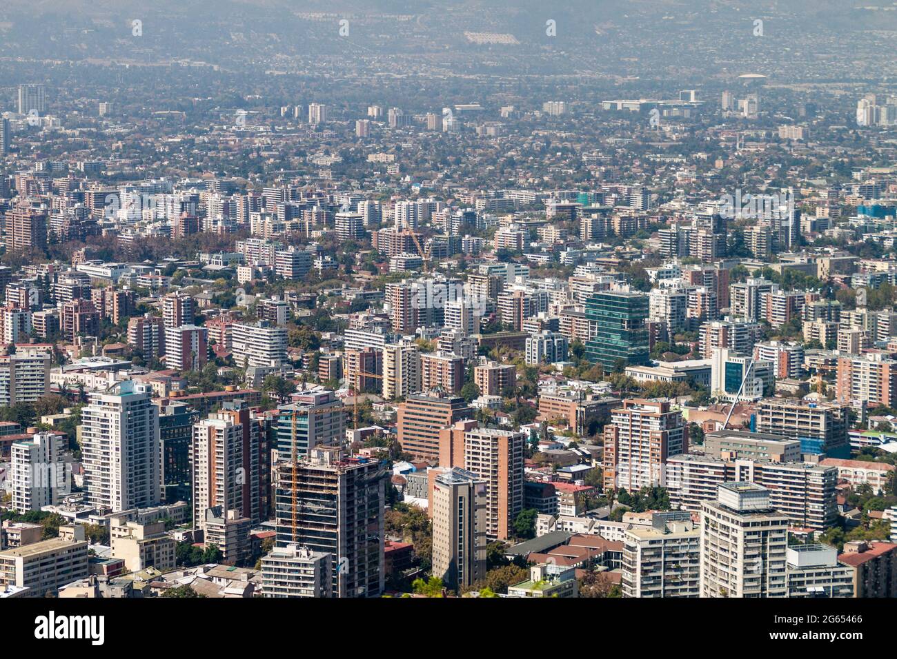 Aerial view of Santiago, Chile Stock Photo - Alamy