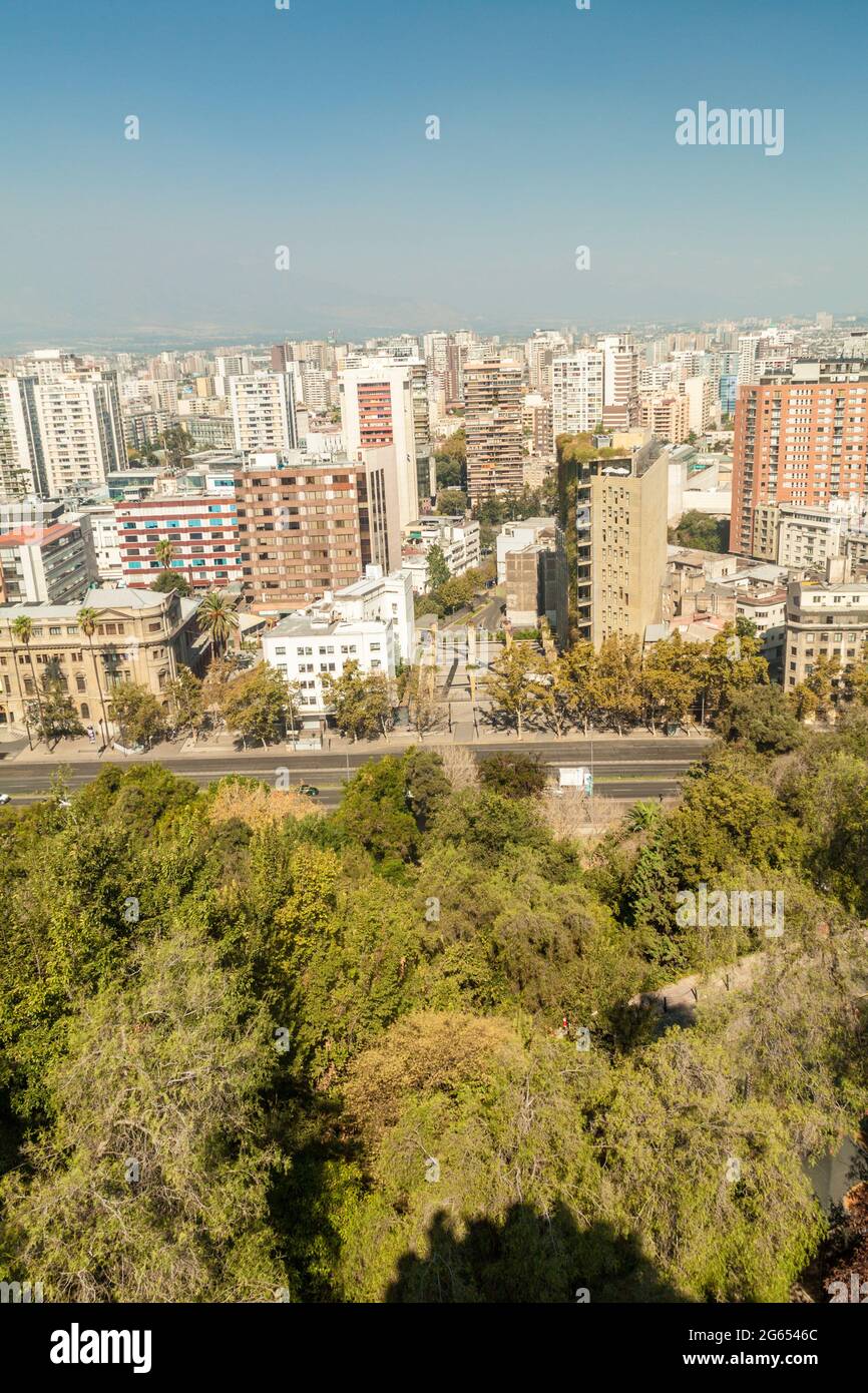 Aerial view of Santiago, Chile Stock Photo - Alamy