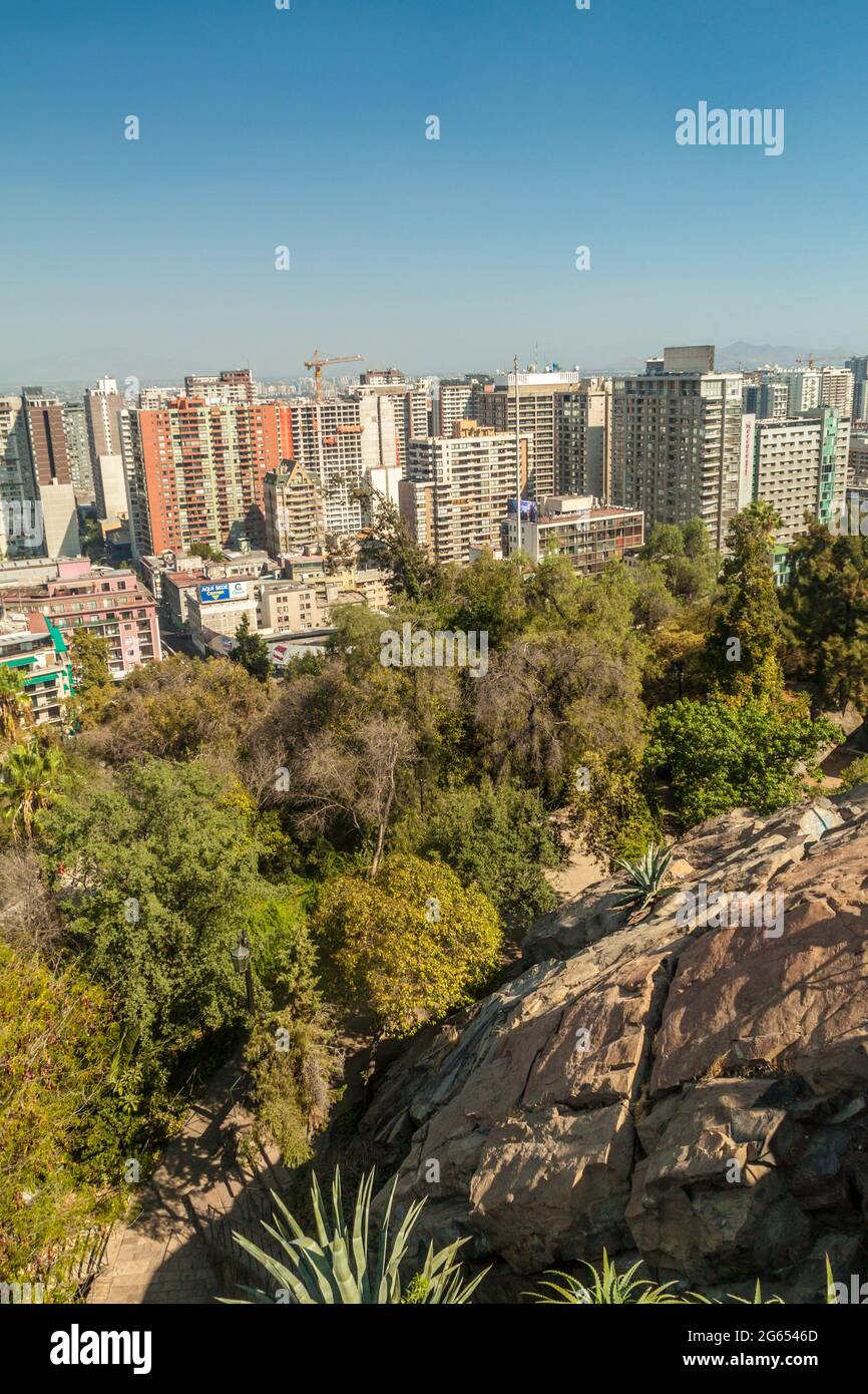 Aerial view central santiago city hi-res stock photography and images ...