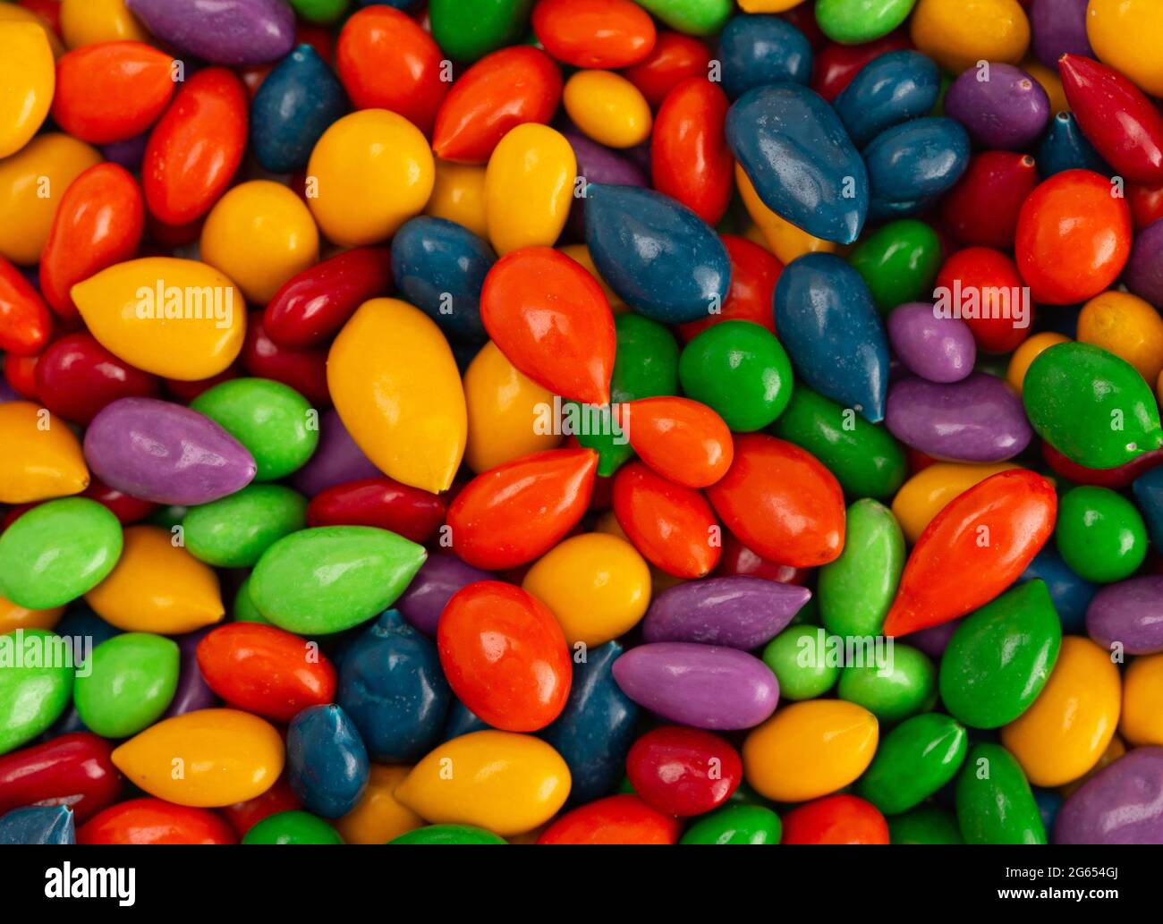 Chocolate Covered Sunflower Seeds with Rainbow Candy Shells Stock Photo ...