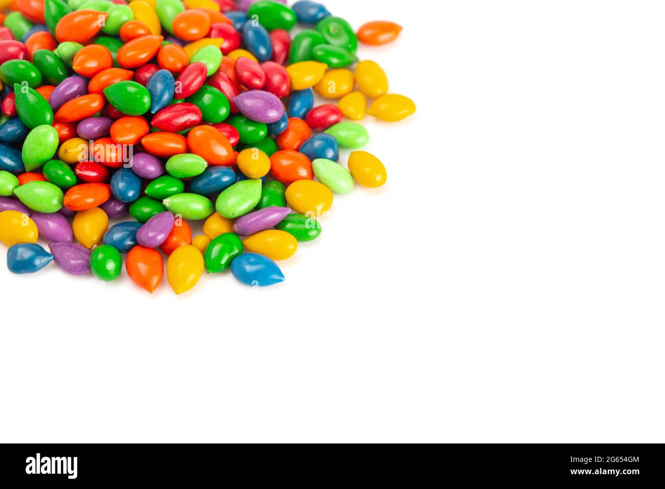 Chocolate Covered Sunflower Seeds with Rainbow Candy Shells Stock Photo ...