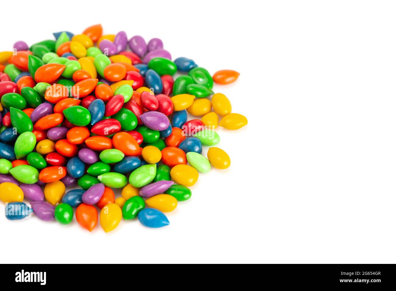 Chocolate Covered Sunflower Seeds with Rainbow Candy Shells Stock Photo ...