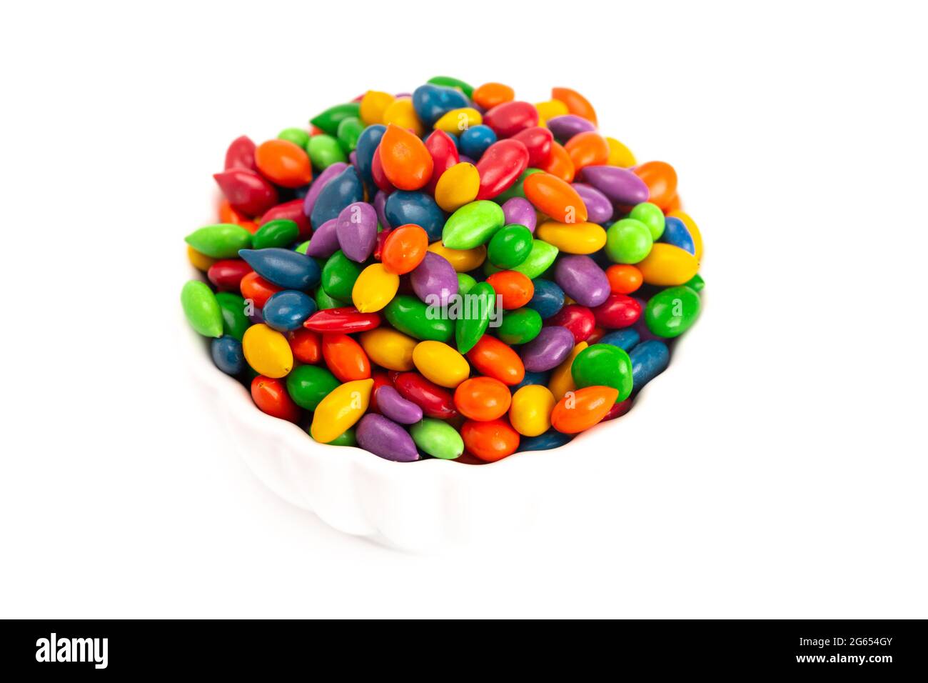 Chocolate Covered Sunflower Seeds with Rainbow Candy Shells Stock Photo ...
