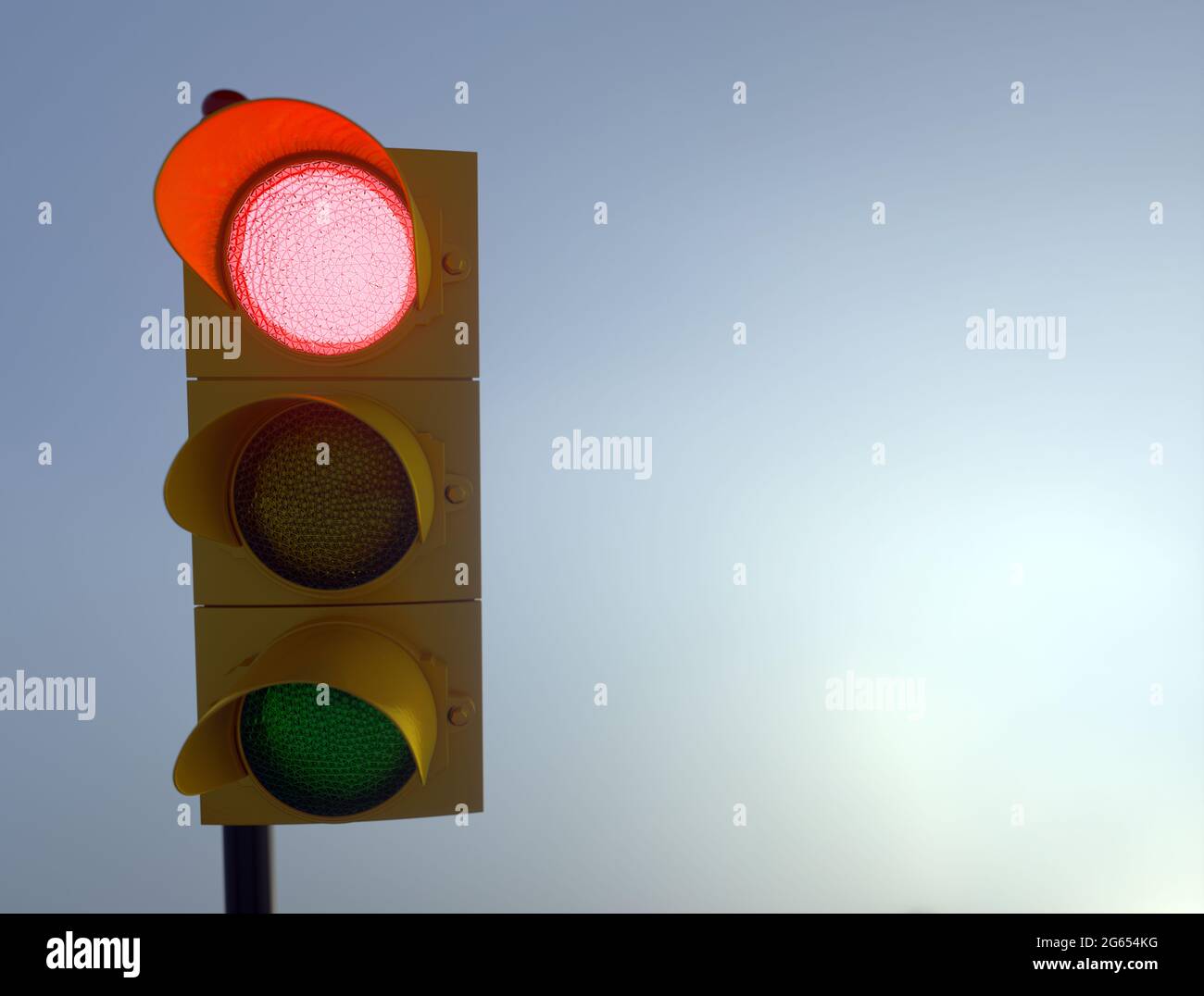 Red traffic light, illustration Stock Photo - Alamy
