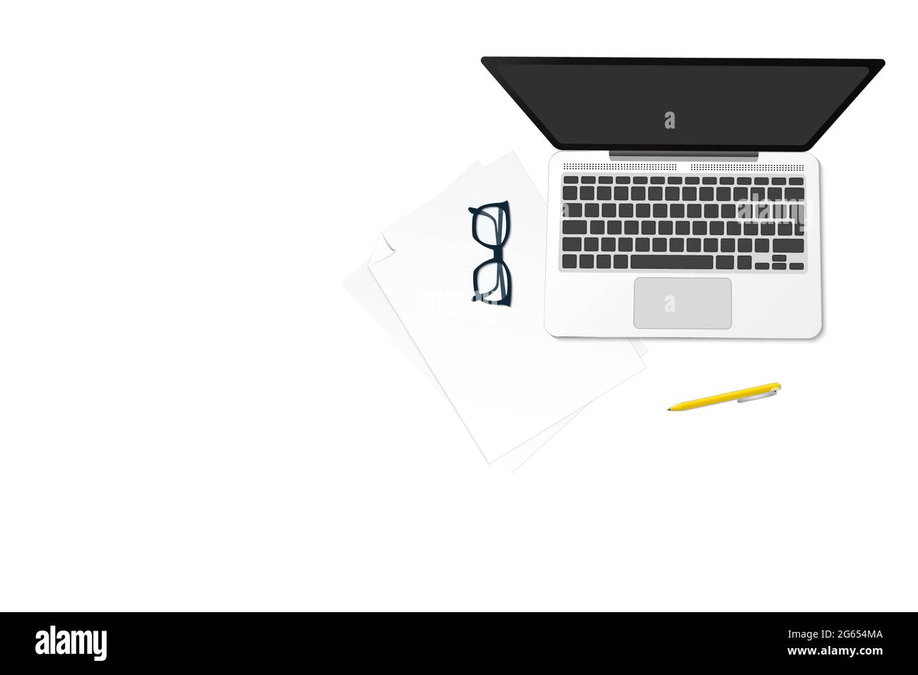 Desk laptop Cut Out Stock Images & Pictures - Alamy