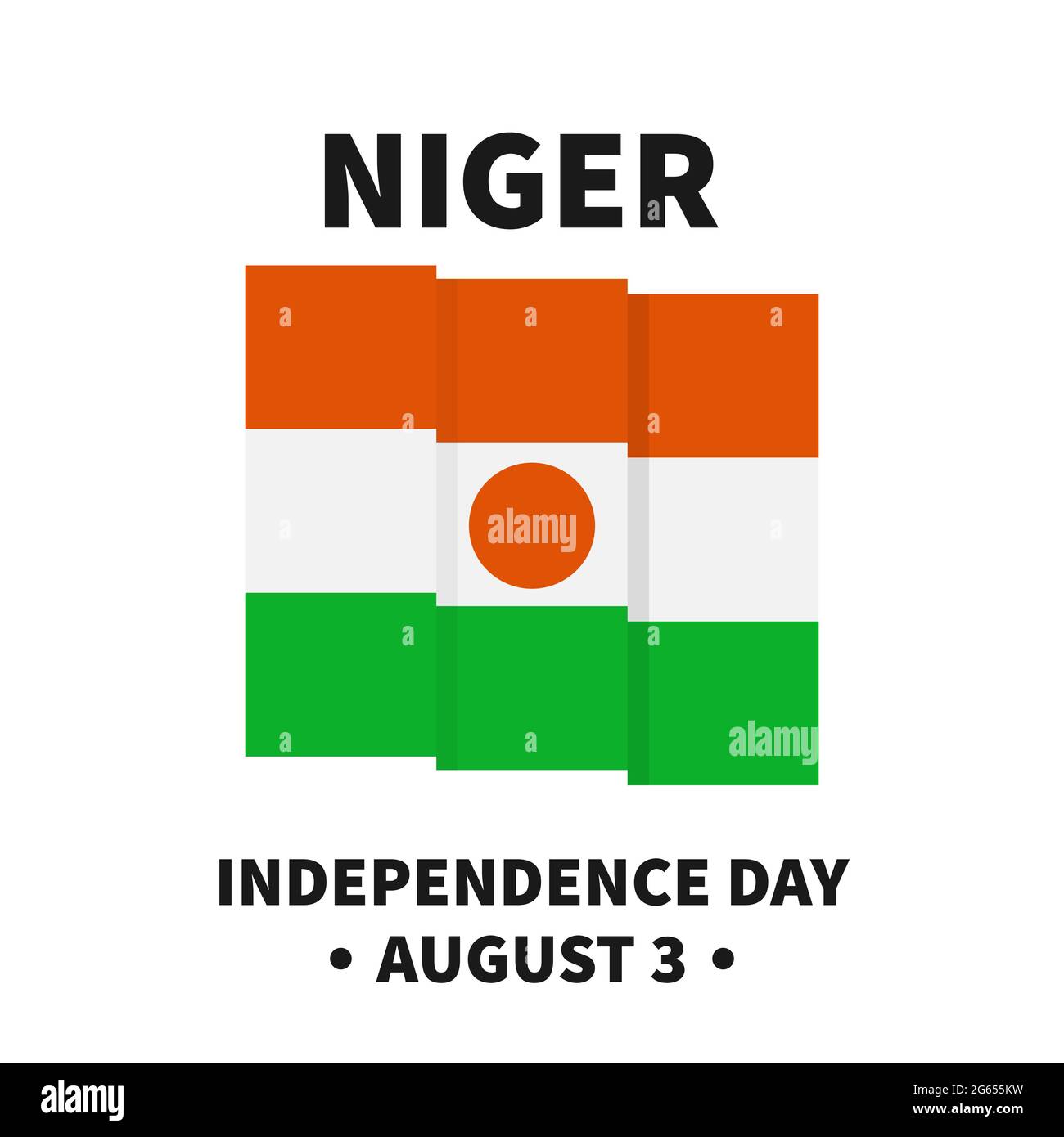 Niger Independence Day lettering with flag. National holiday celebrate ...