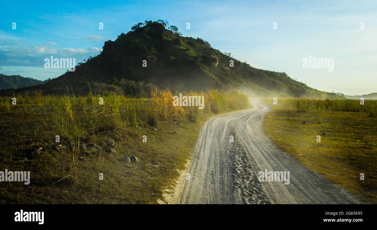 Amazing landscape formation made from lahar Stock Photo - Alamy