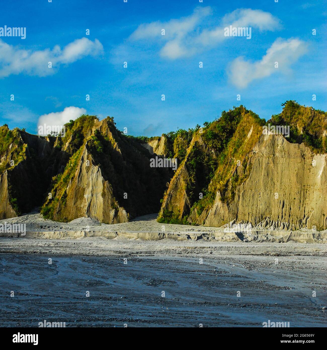 Amazing landscape formation made from lahar Stock Photo - Alamy