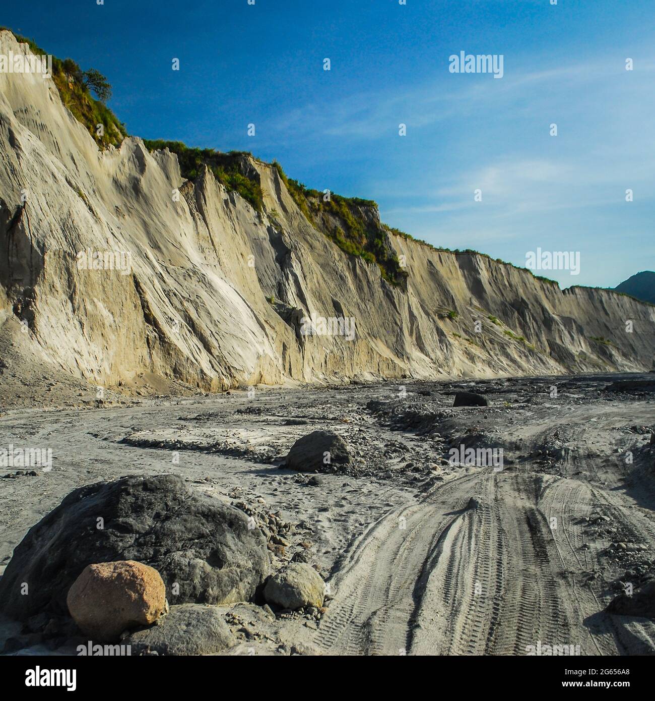 Amazing landscape formation made from lahar Stock Photo - Alamy