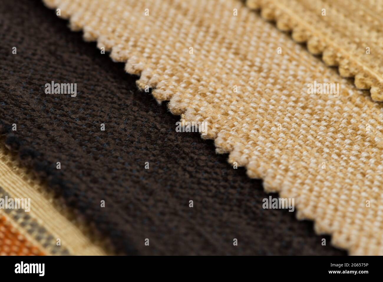 Closeup detail of brown fabric texture background Stock Photo - Alamy