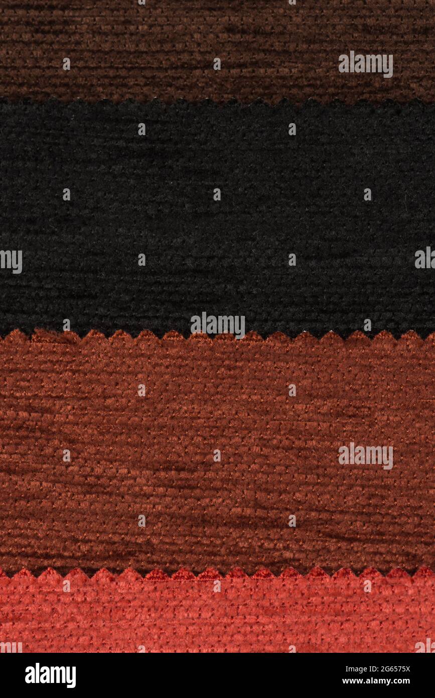 Closeup detail of multi color fabric texture samples Stock Photo - Alamy