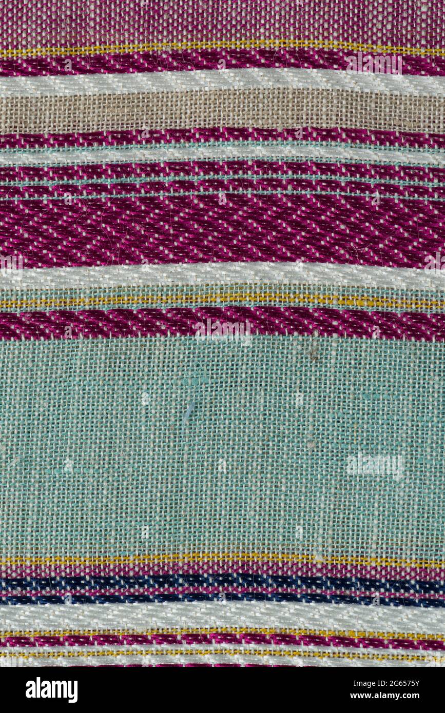 Closeup detail of multi color fabric texture samples Stock Photo - Alamy