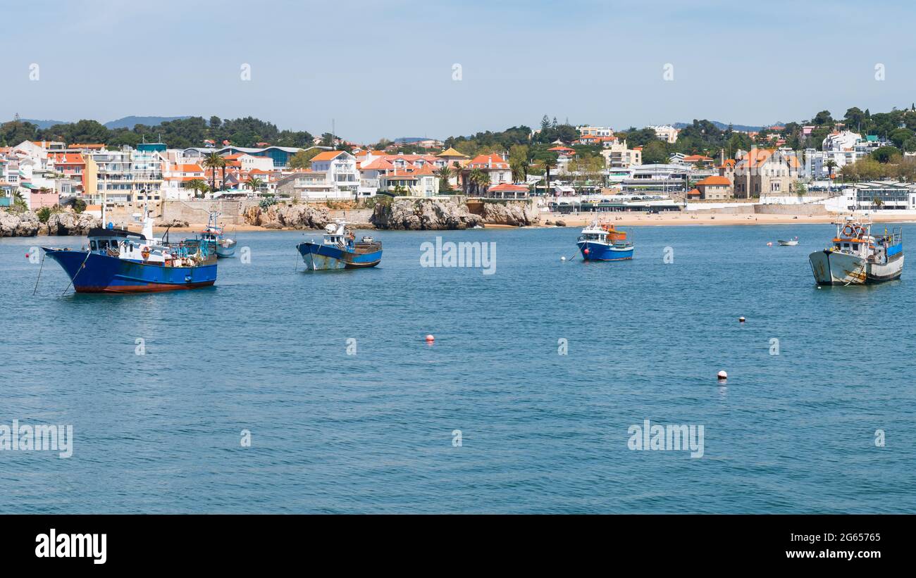 Boats harbor in the port of Cascais, Portugal Stock Photo - Alamy