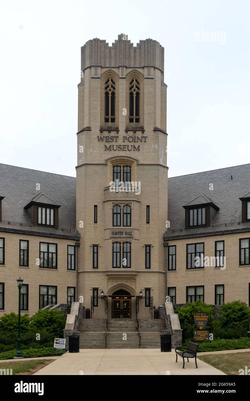 West Point, NY - USA - July 1, 2021: Vertical view of West Point Museum ...