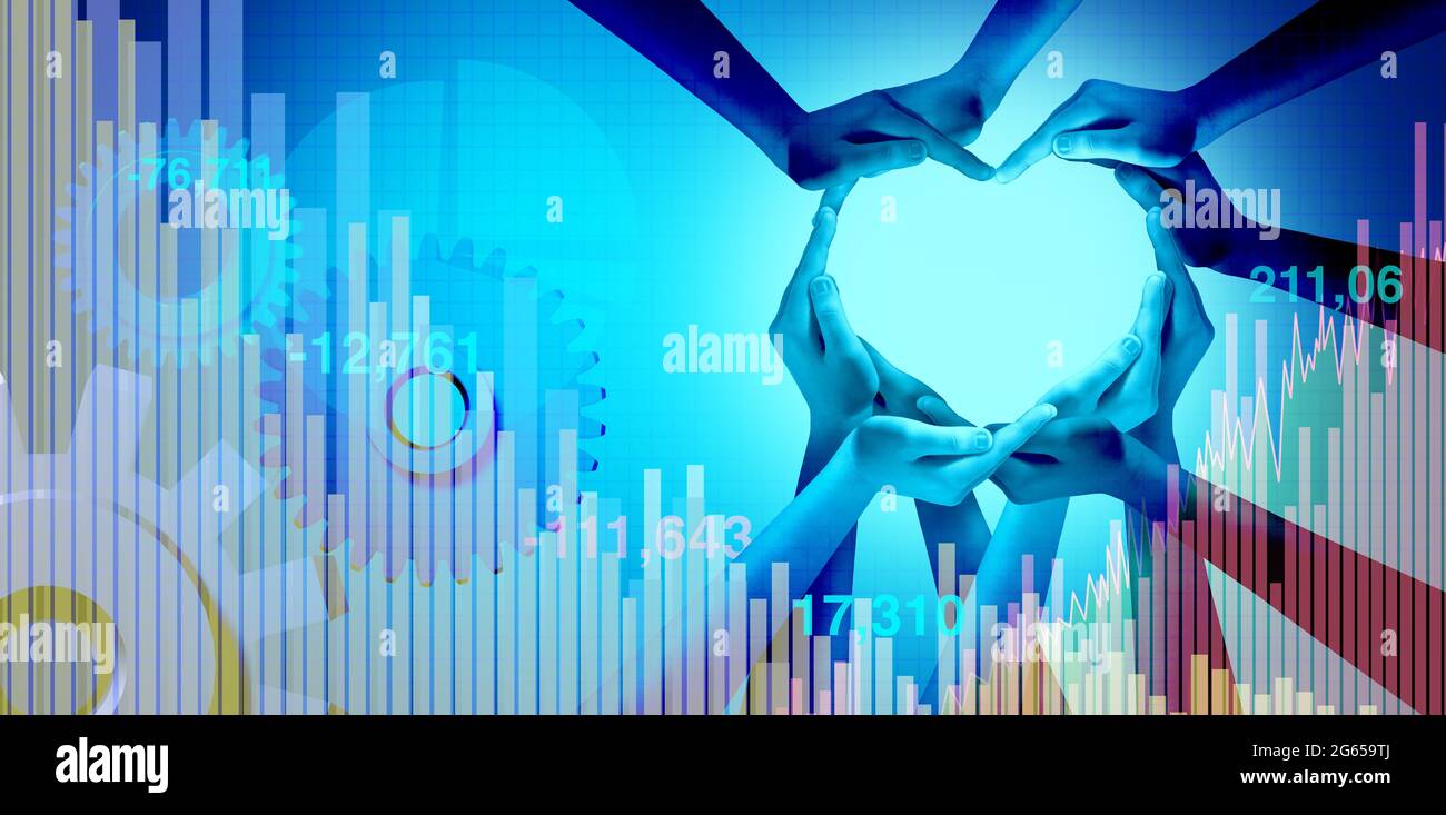 Business Unity concept and diversity in finance as a corporate team ...